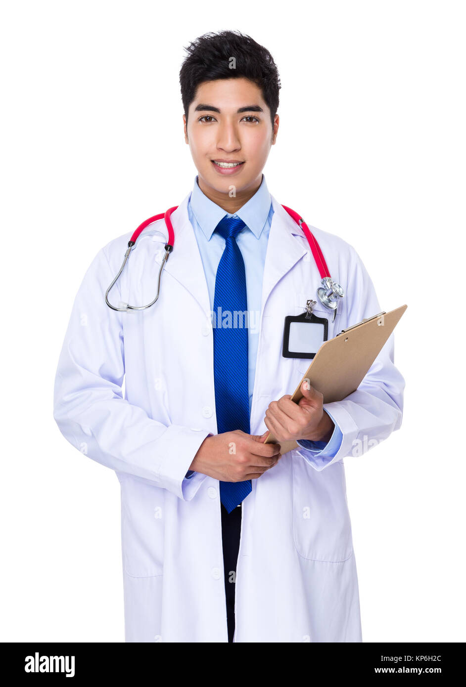 Doctor with patient report Stock Photo - Alamy