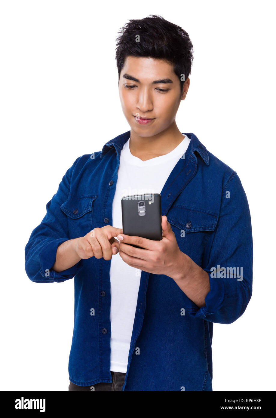 Man use of the cellphone Stock Photo - Alamy