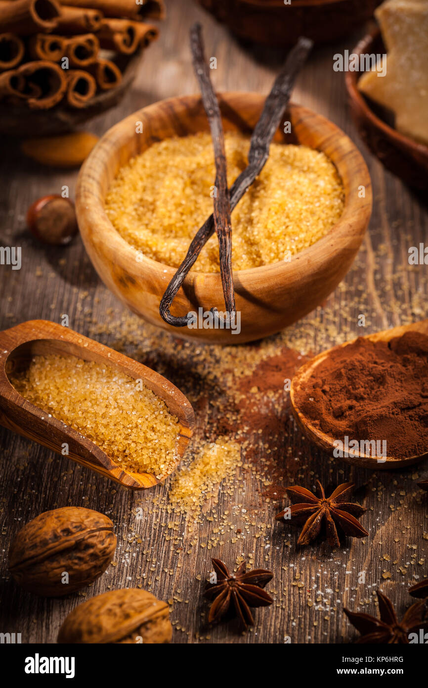 Baking ingredients and spices Stock Photo - Alamy