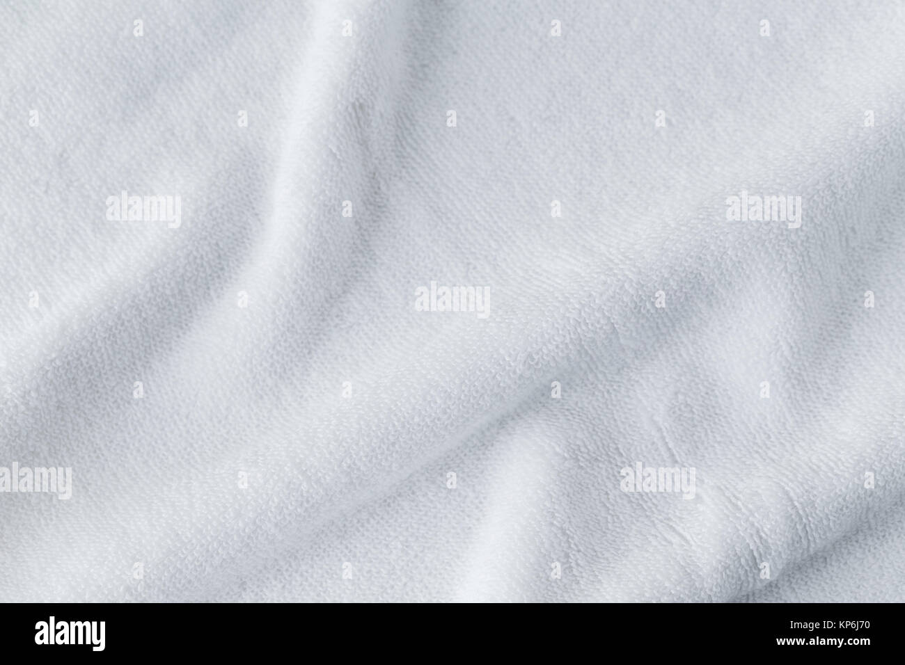 Wrinkles of the white towel Stock Photo - Alamy