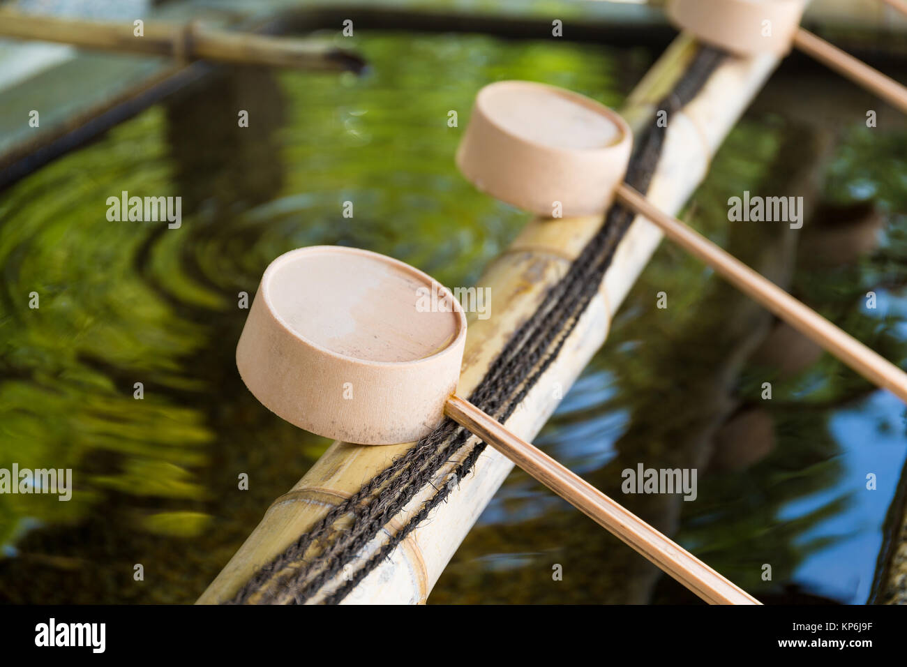 Japanese Purification Fountain in Shinto Temple Stock Photo - Alamy