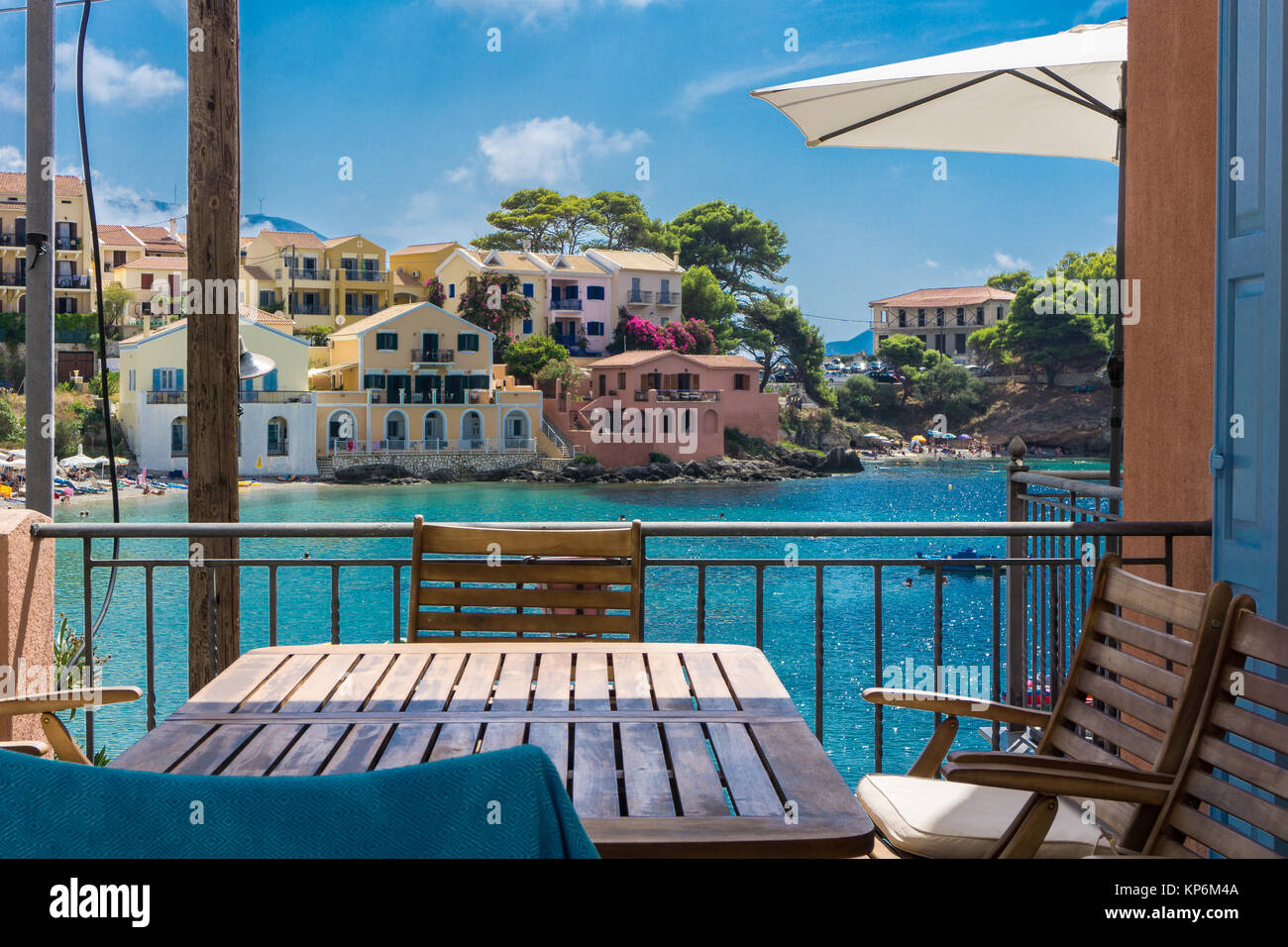 View of Assos village in Kefalonia Greece Stock Photo - Alamy