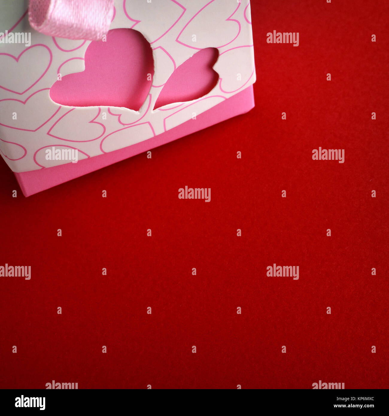 Gift box with hearts Stock Photo - Alamy
