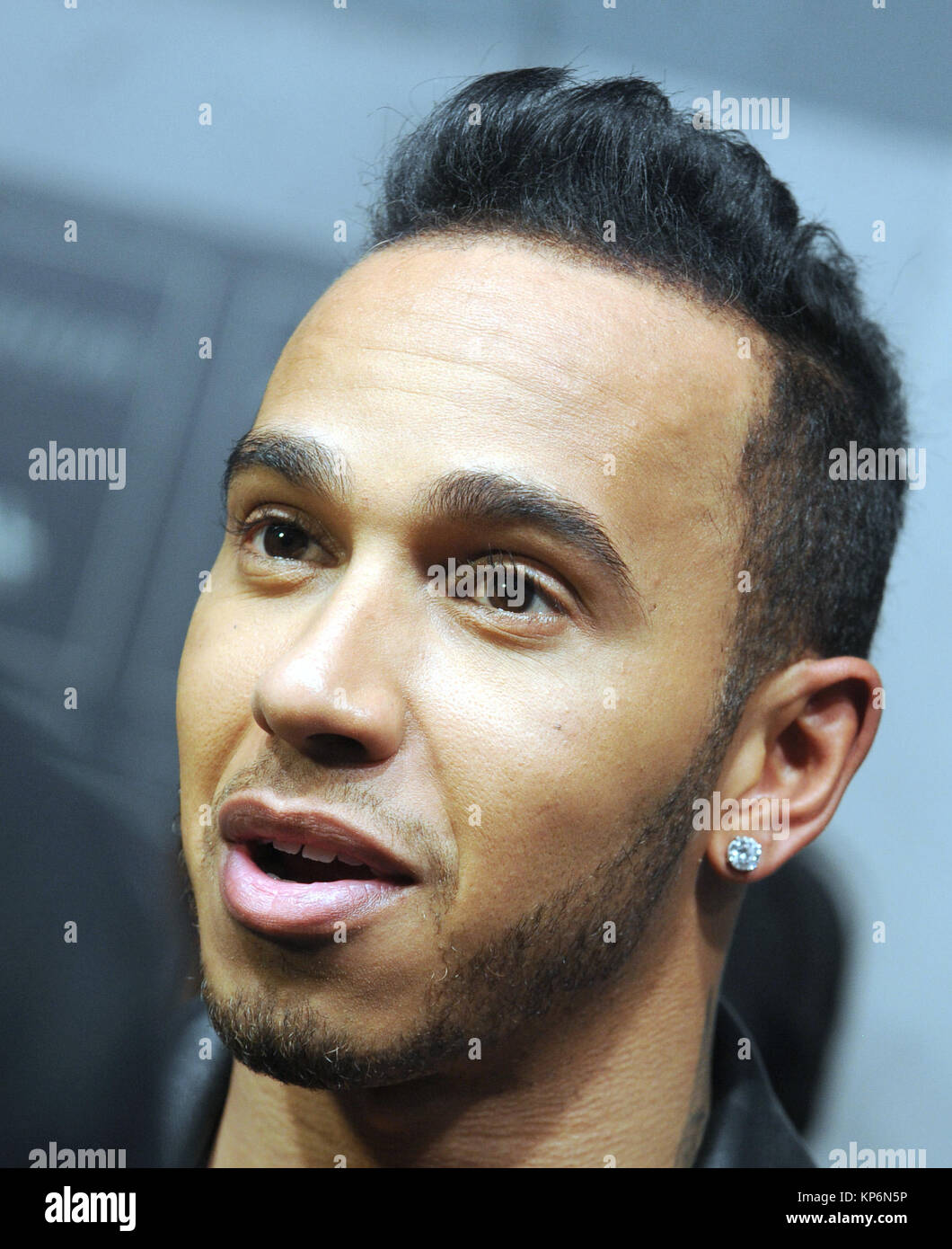 NEW YORK, NY - OCTOBER 20: Lewis Hamilton at the BALMAIN X H&M ...