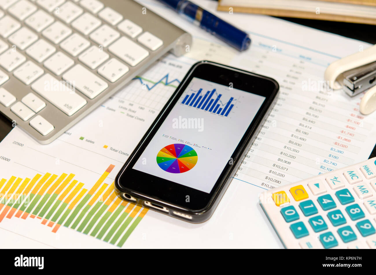 smart phone chart Stock Photo - Alamy