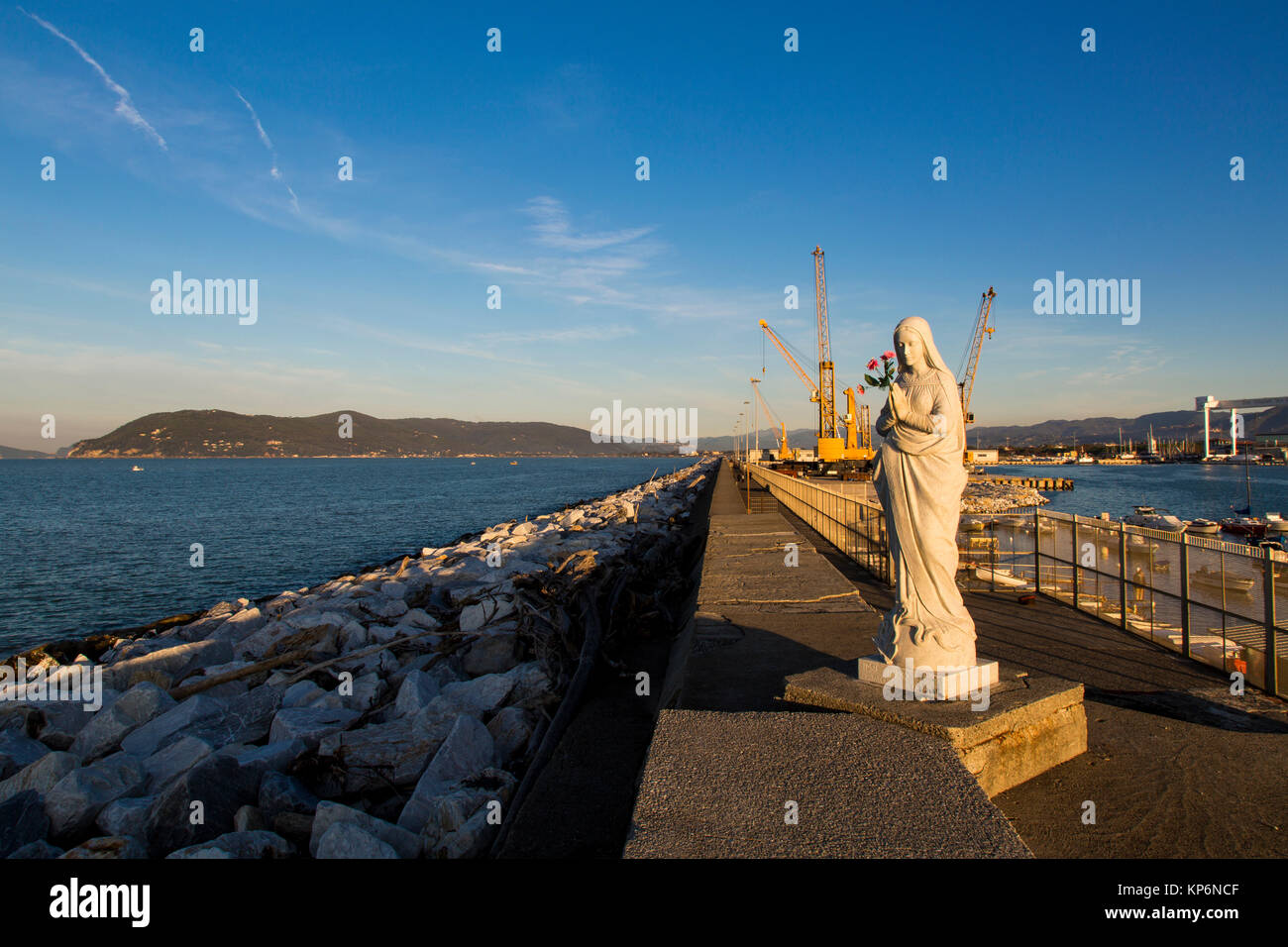 Close up view of the Virgin Mary patroness of seafarers and port with ...