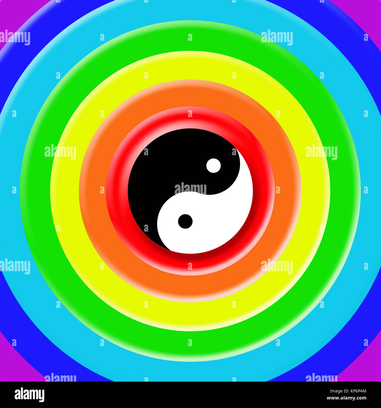 Yin and yang above all colors Stock Photo - Alamy