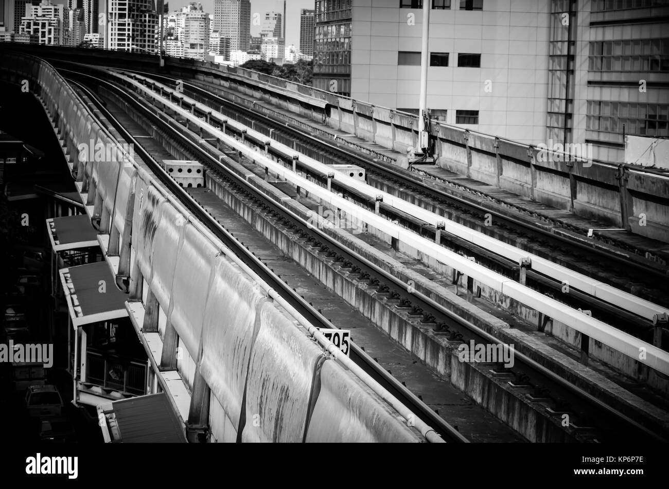 Construction site railroad track Black and White Stock Photos & Images ...
