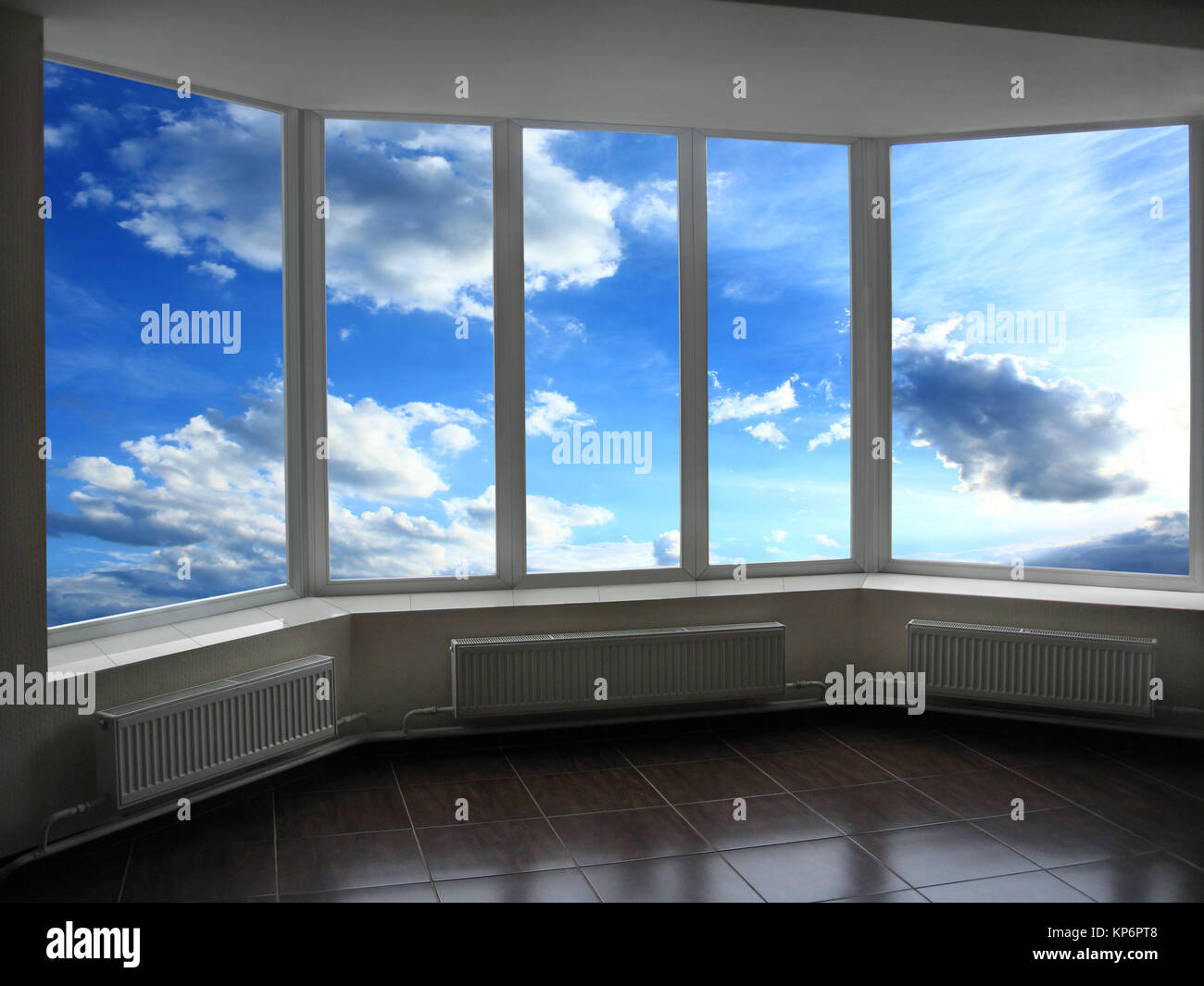 plastic windows overlooking the heaven Stock Photo - Alamy