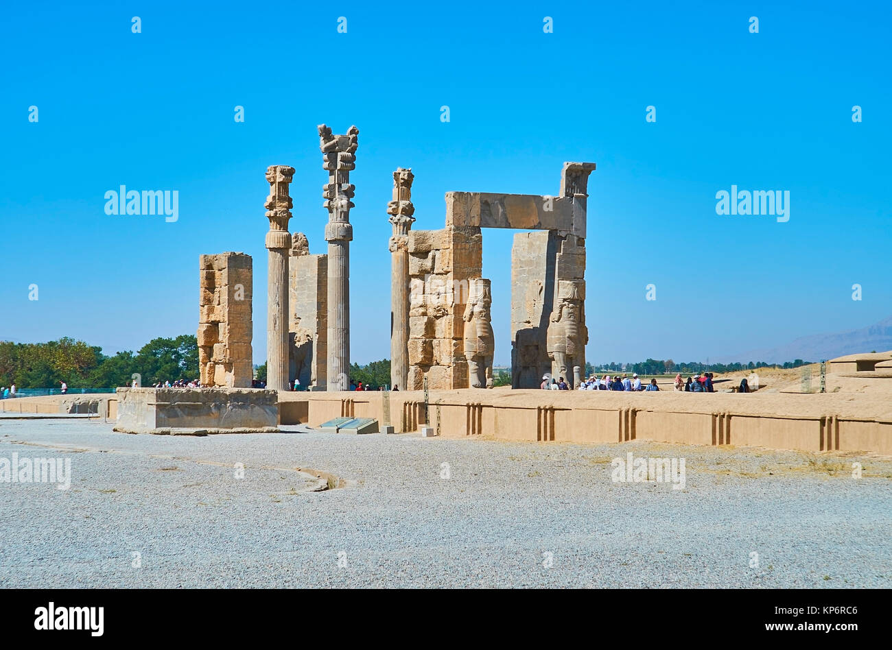 PERSEPOLIS, IRAN - OCTOBER 13, 2017: The ruins of Xerxes (All nations ...