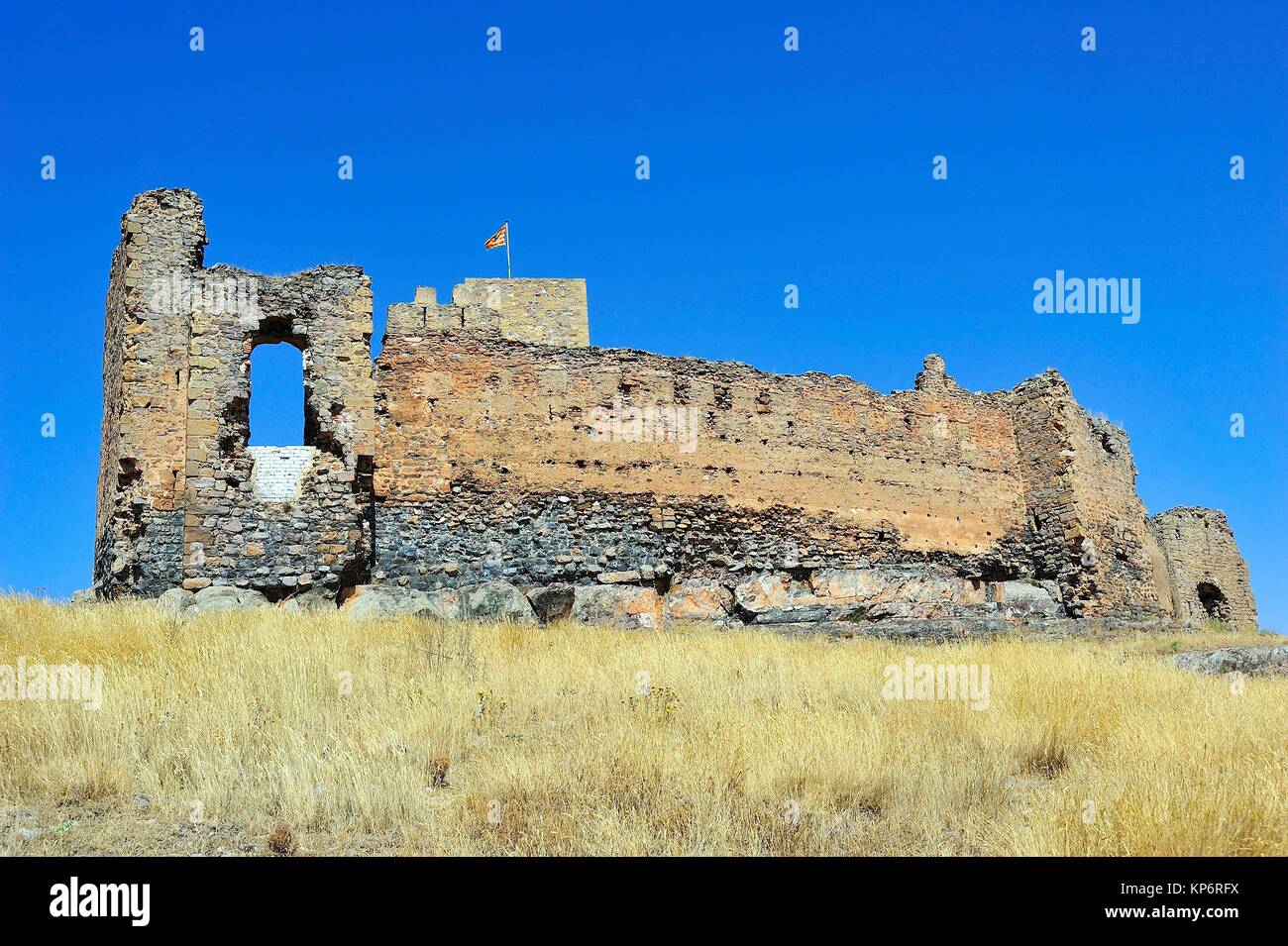 The castle, XIIth century. Trasmoz, Saragossa province, Spain Stock ...