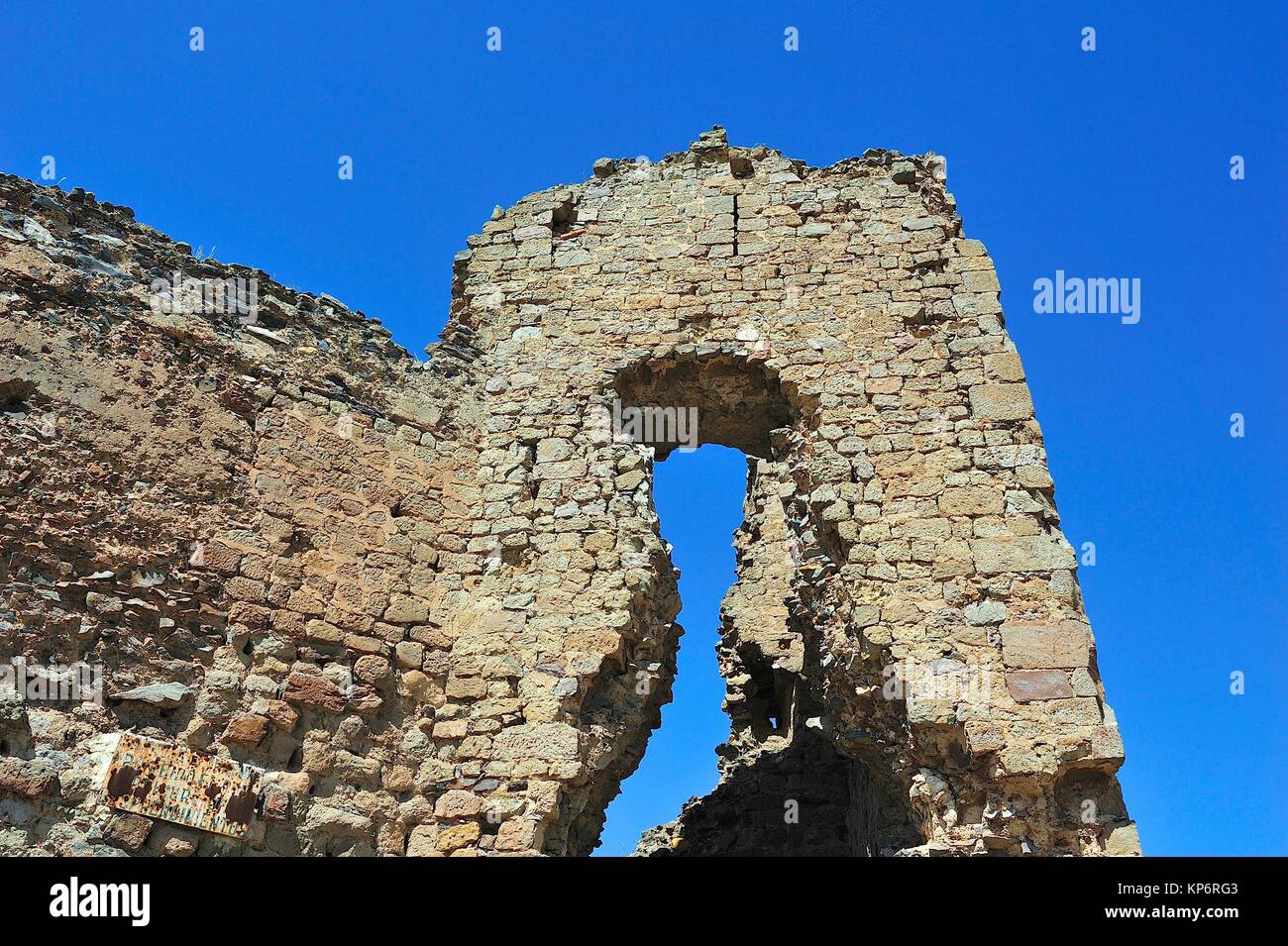 The castle, XIIth century. Trasmoz, Saragossa province, Spain Stock ...