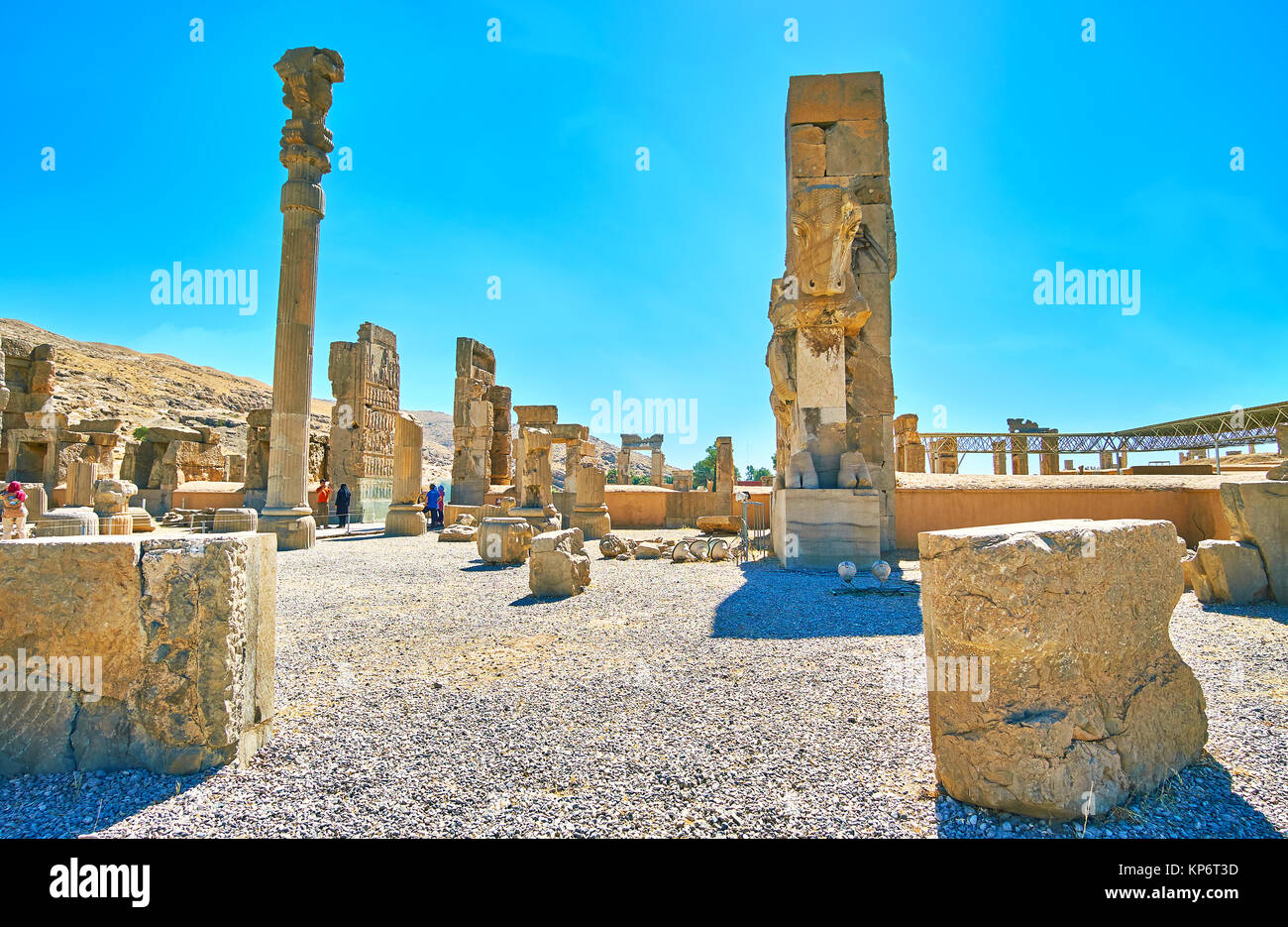 PERSEPOLIS, IRAN - OCTOBER 13, 2017: Persepolis archaeological site is ...