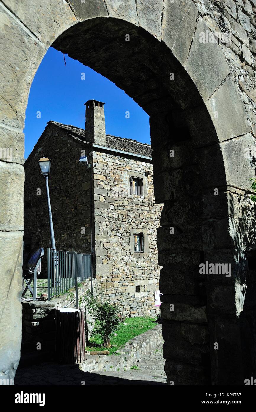 Torla town. Aragonese Pyrenees, Huesca province, Spain Stock Photo - Alamy