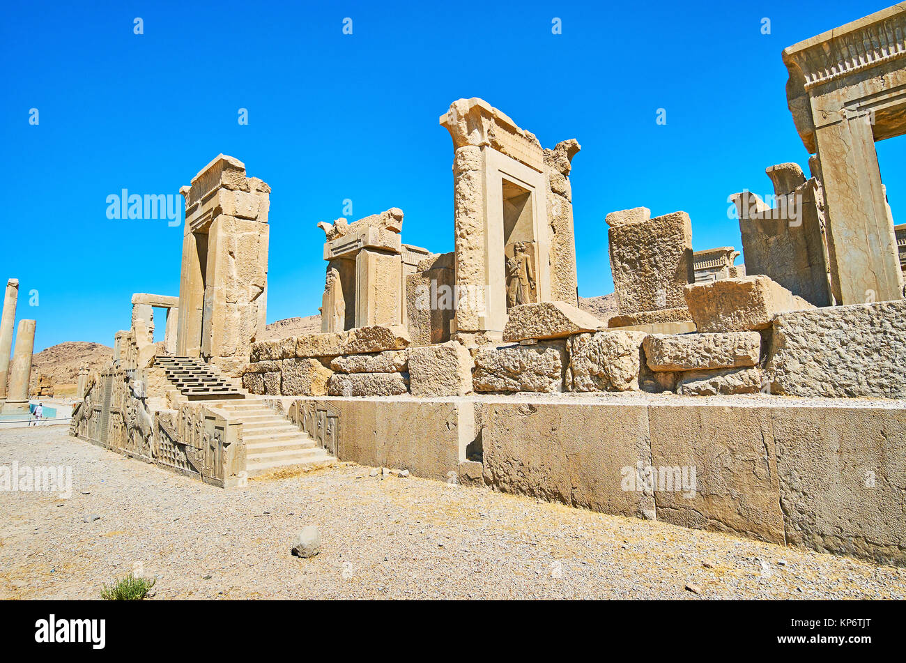Tachara is one of preserved palaces in Persepolis archaeological Stock ...