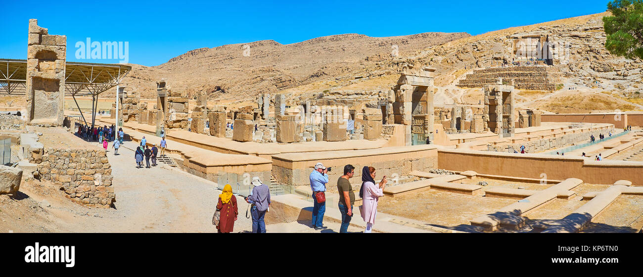 PERSEPOLIS, IRAN - OCTOBER 13, 2017: Panorama of Persepolis ...