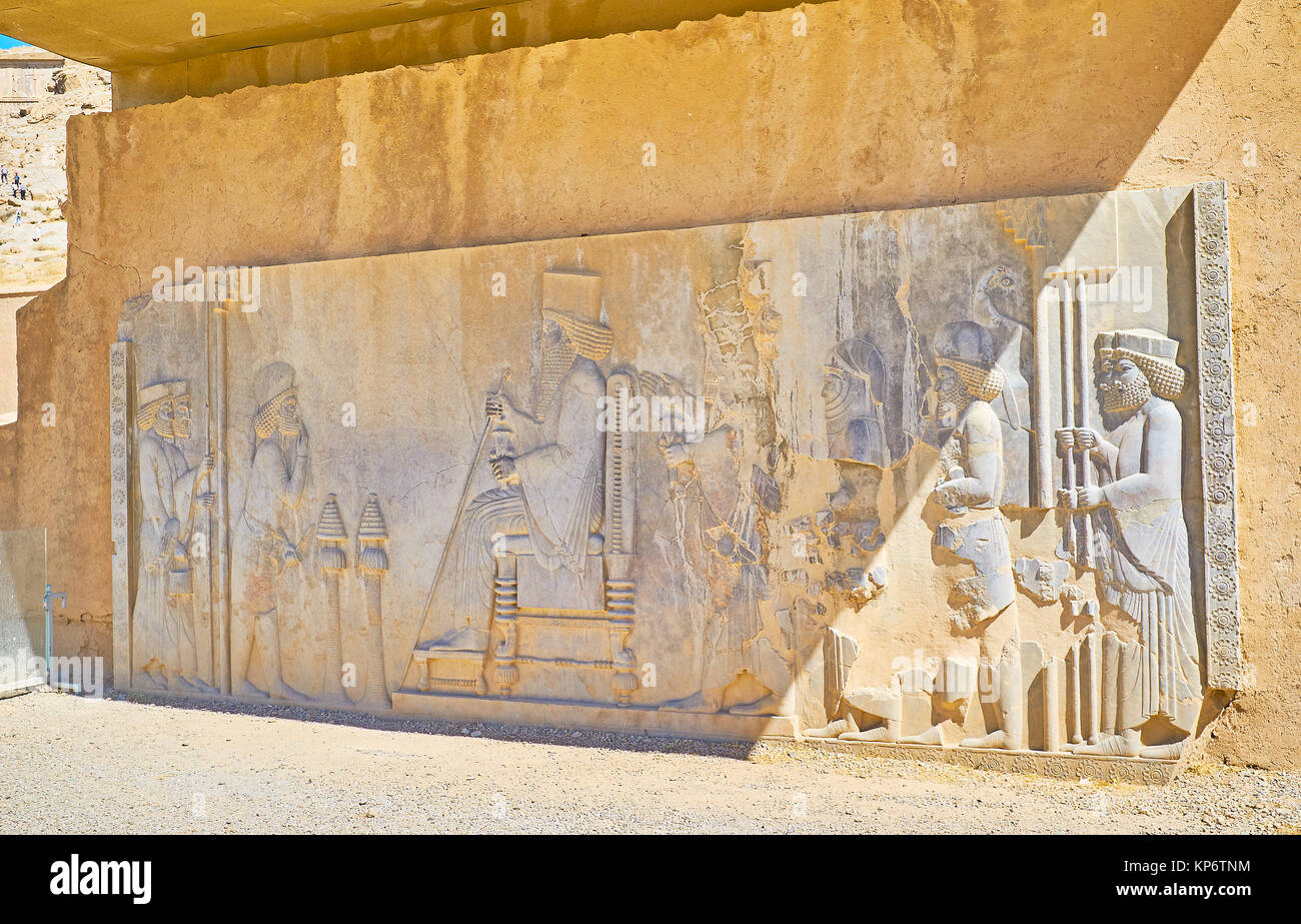The carved stone wall in Persepolis archaeological site is known as ...