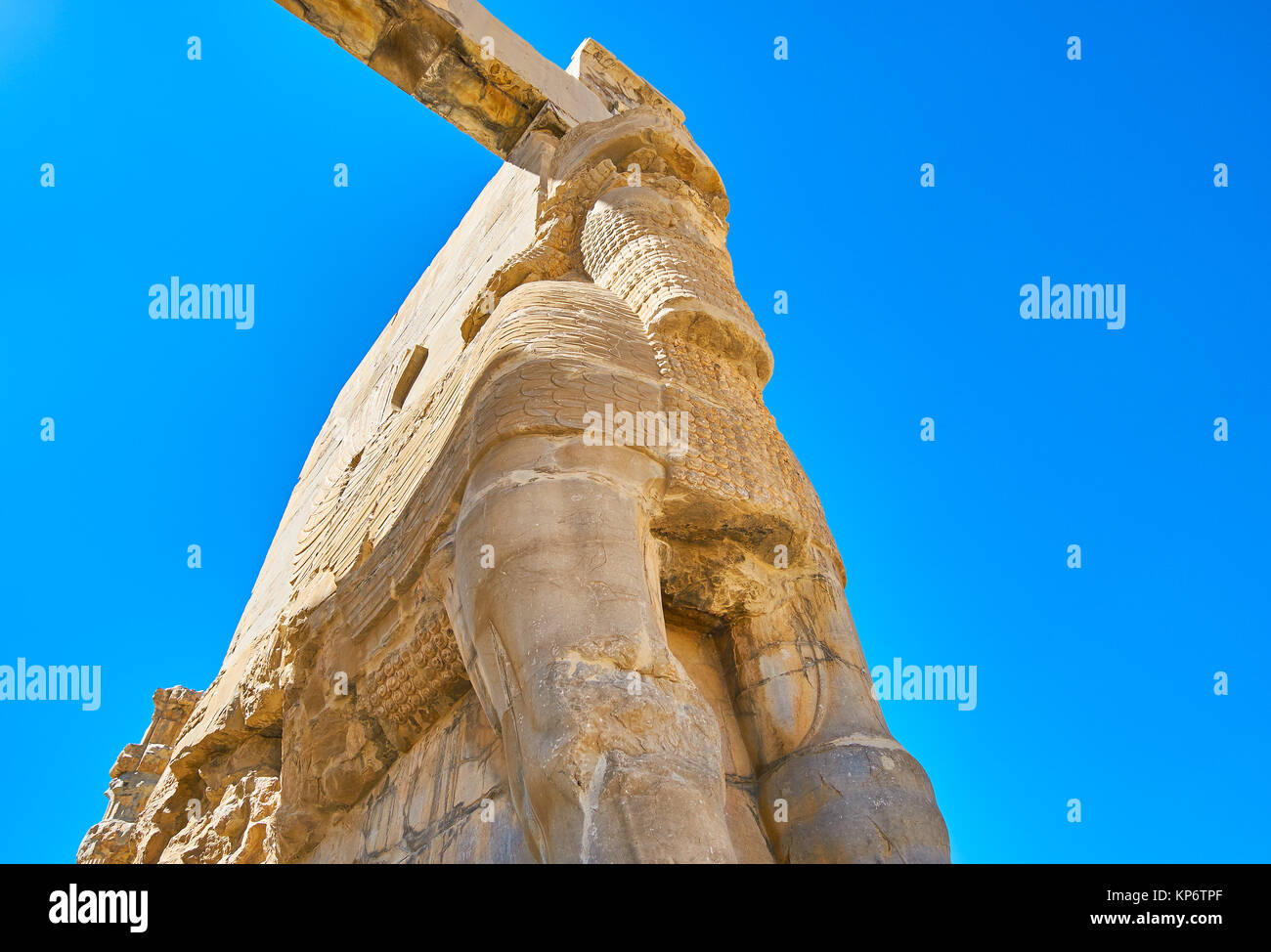 Ancient Xerxes Gate also named All Nations Gate with preserved parts of ...