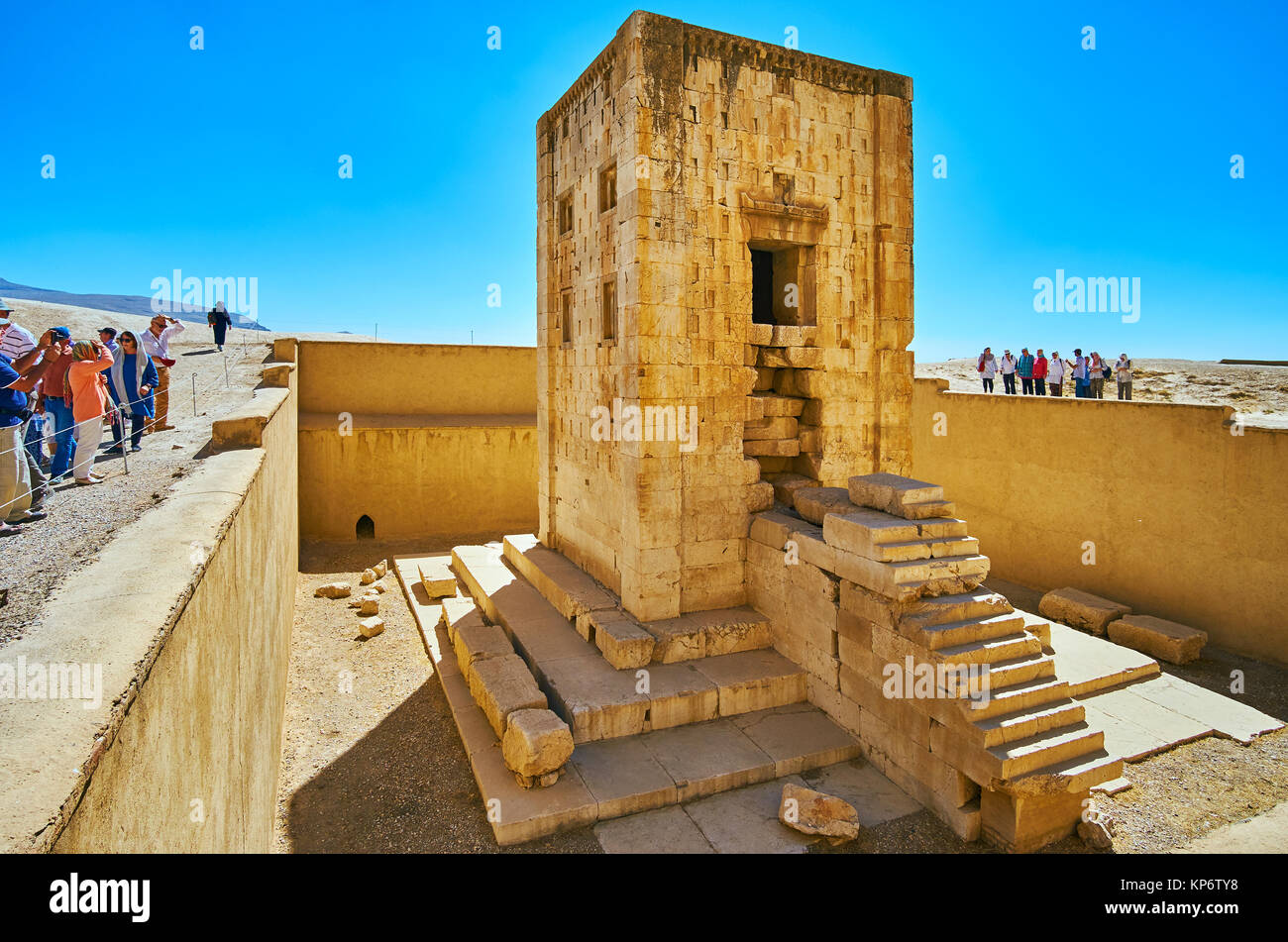 NAQSH-E RUSTAM, IRAN - OCTOBER 13, 2017: The ancient building of Ka'ba ...