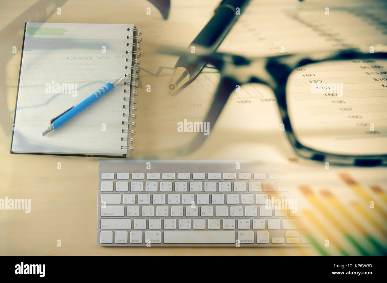 Glasses and business documents Stock Photo - Alamy