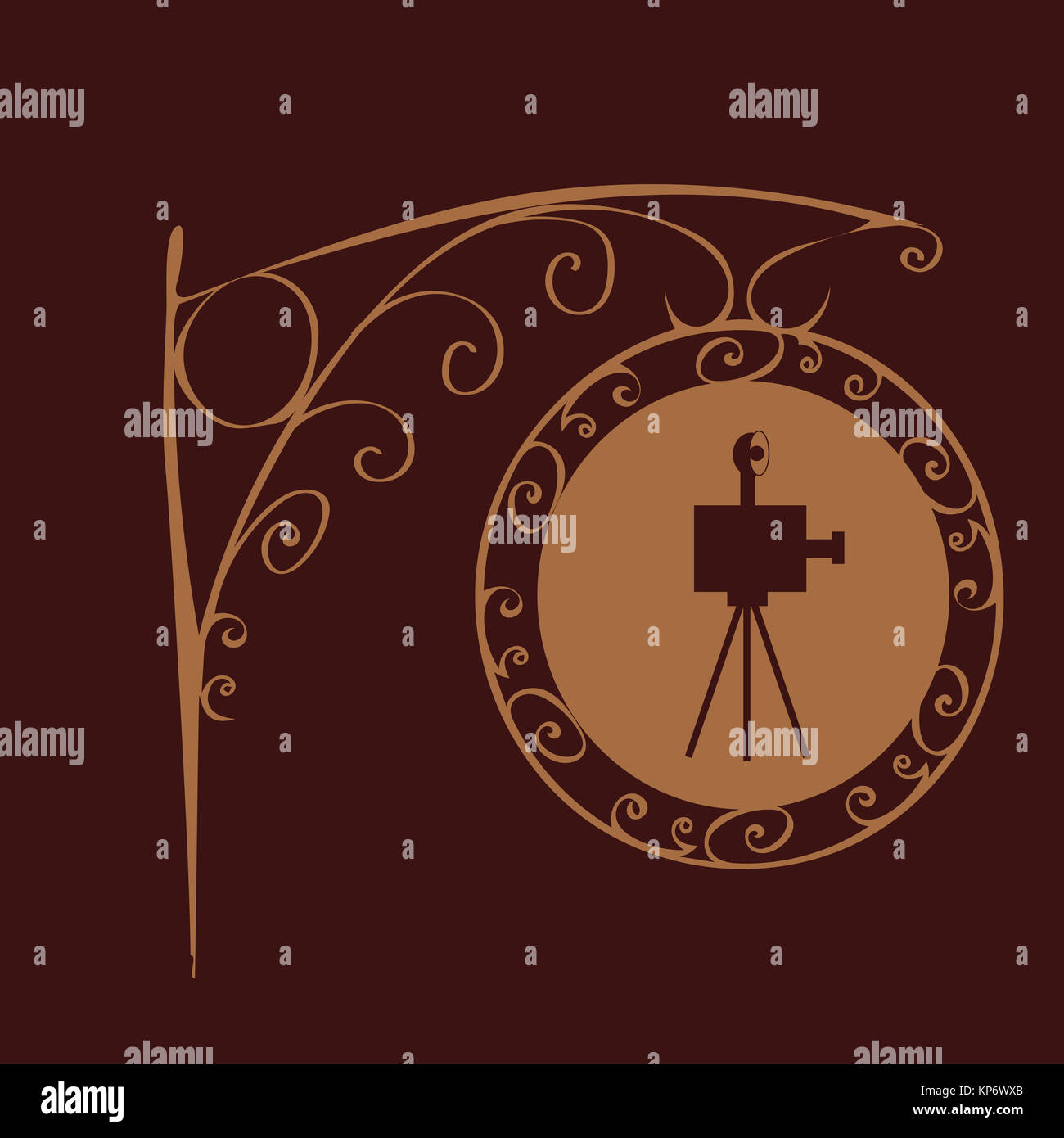 Retro cinema sign Stock Photo - Alamy