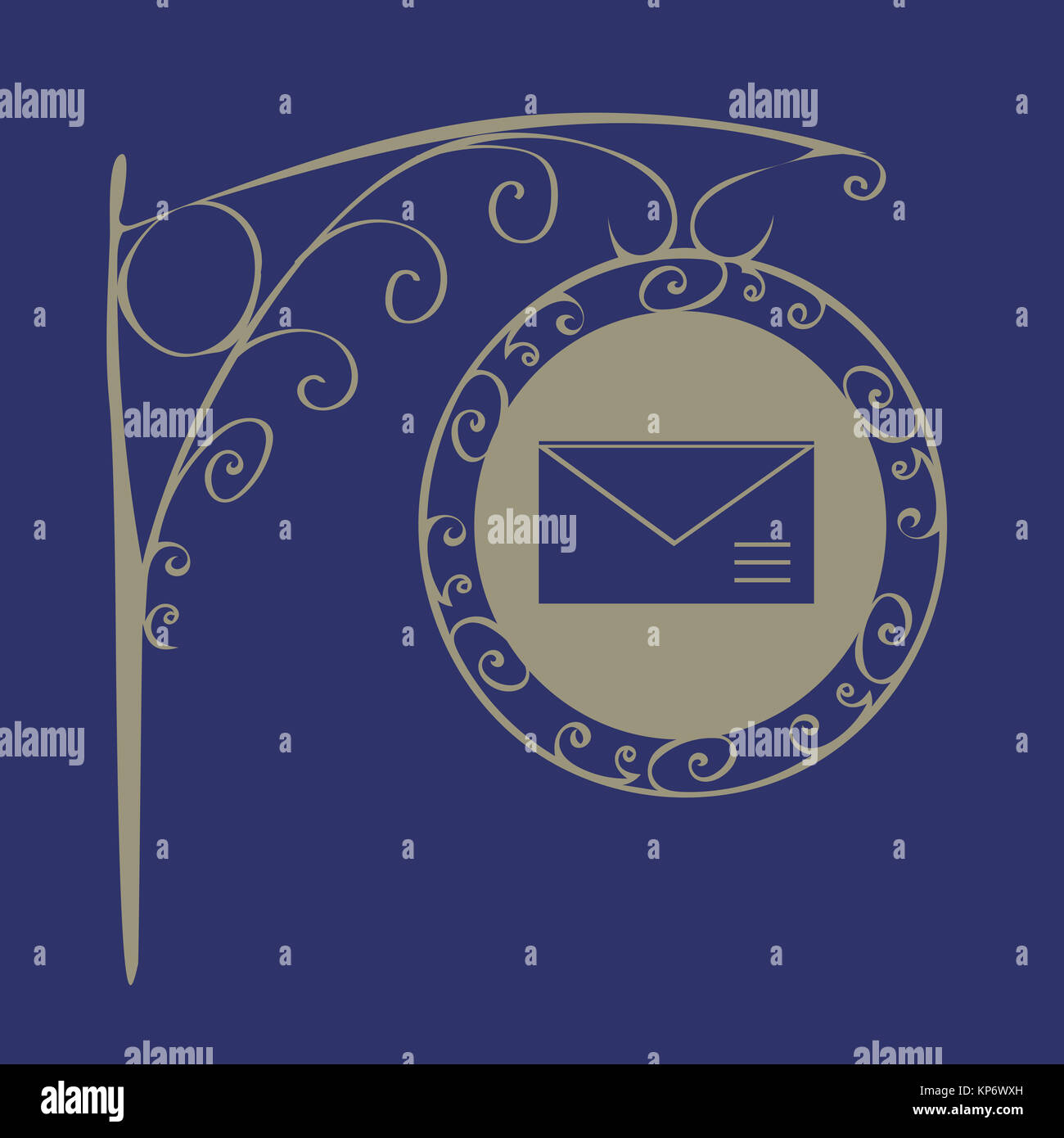 Vintage sign mail Stock Photo - Alamy