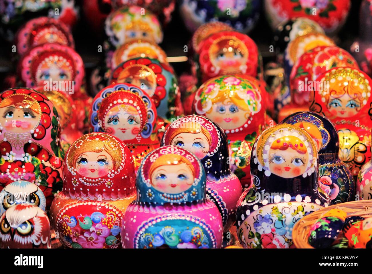 Russian Babushka doll at market Stock Photo - Alamy