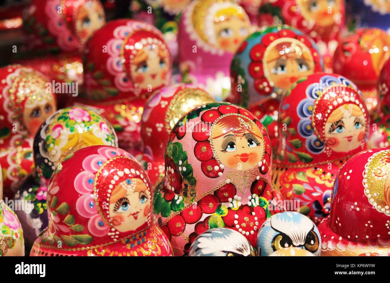 Russian Babushka doll at market Stock Photo - Alamy