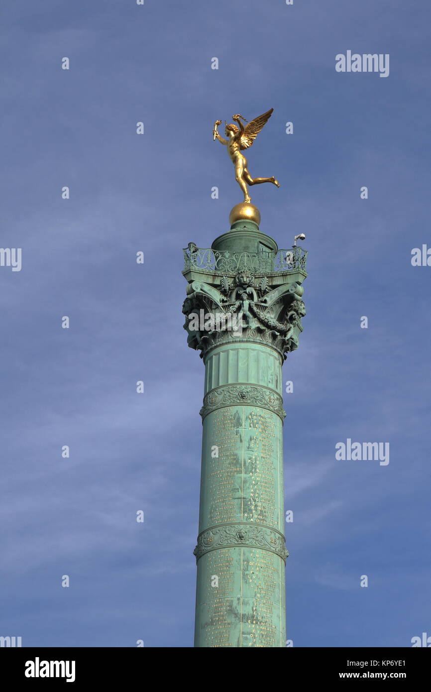 July Column - Place de la Bastille - Paris - France Stock Photo - Alamy
