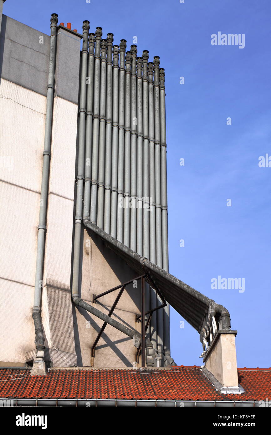 Chimney on the roof - Paris - France Stock Photo - Alamy