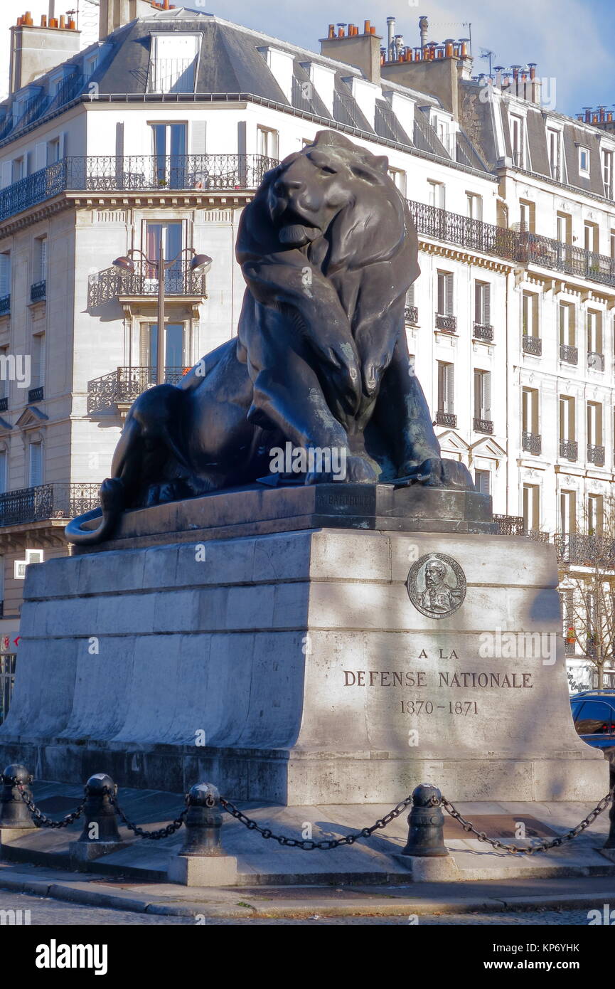Place Denfert-Rochereau - Paris - France Stock Photo - Alamy