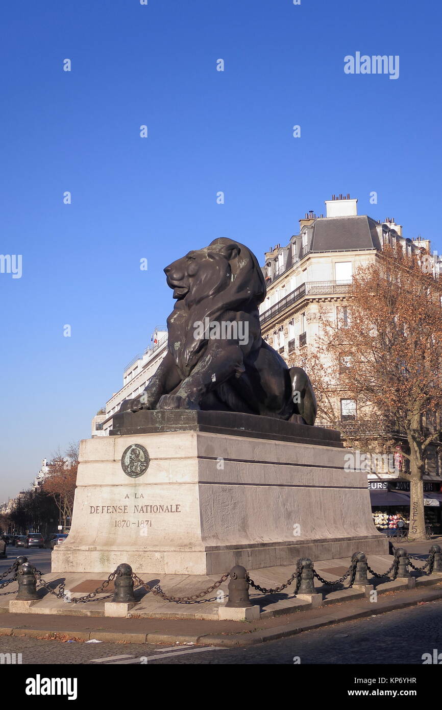 Place Denfert-Rochereau - Paris - France Stock Photo - Alamy