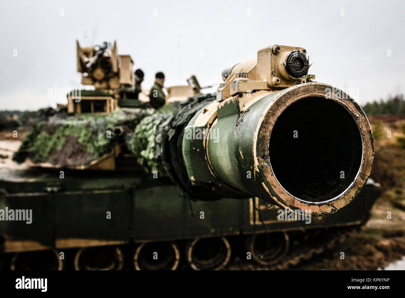 An M1A2 Abrams tank from the 5th Squadron, 4th Cavalry Regiment, 2nd ...
