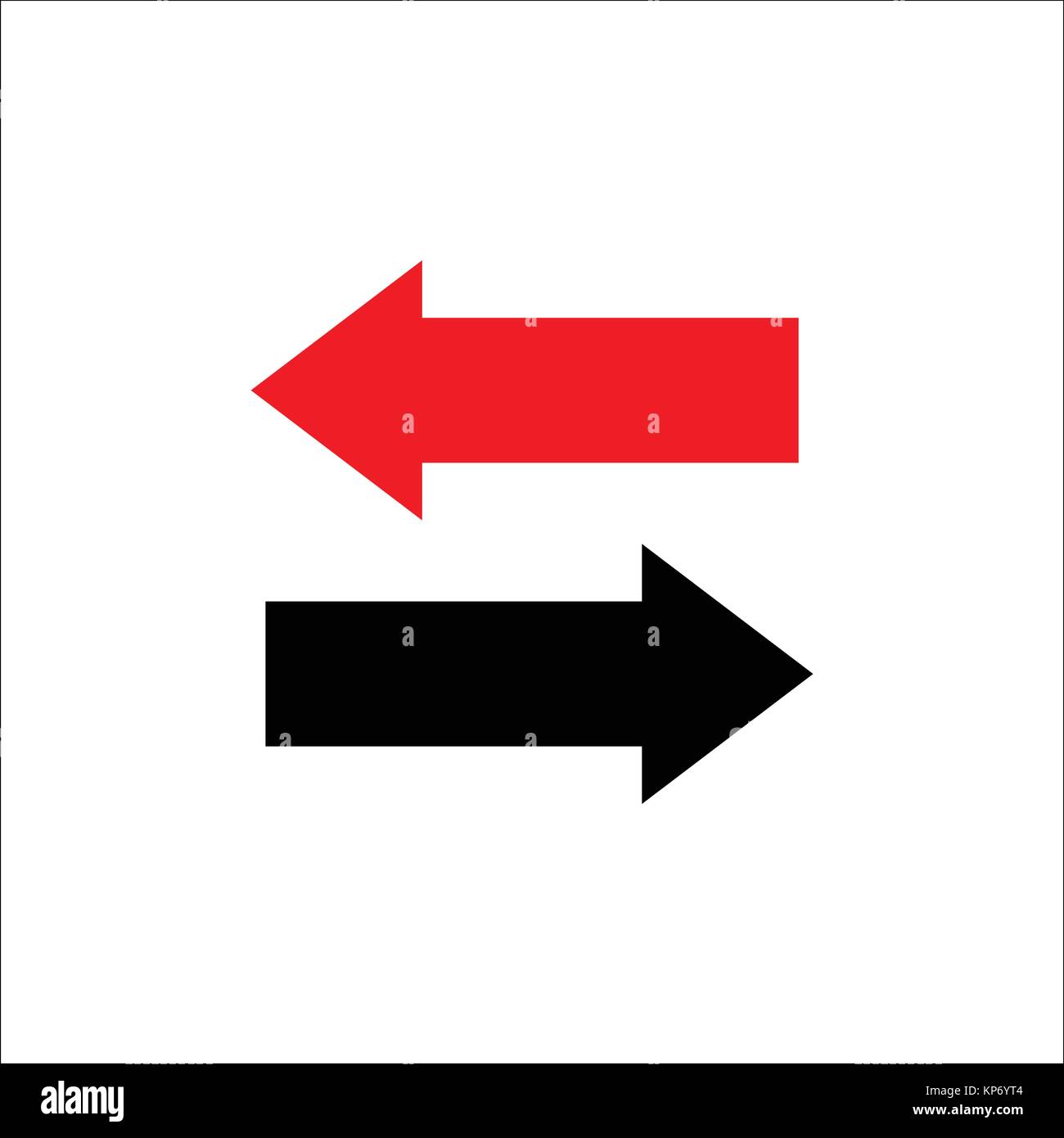 Two way arrows left and right directions opposite. Vector illustration ... Two way arrows left and right directions opposite. Vector illustration ...