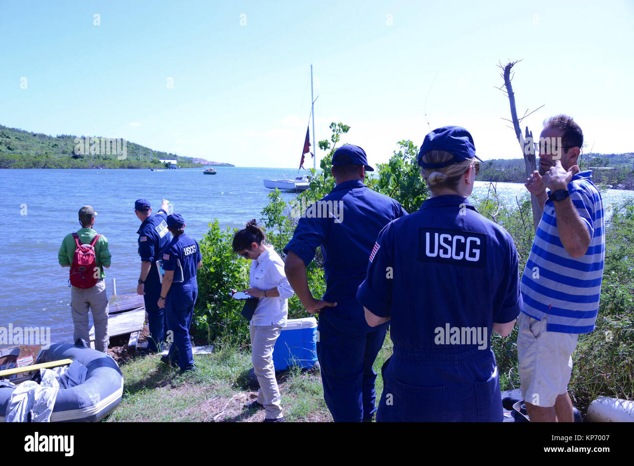 Team members with the Hurricane Maria ESF-10 Puerto Rico assess ...