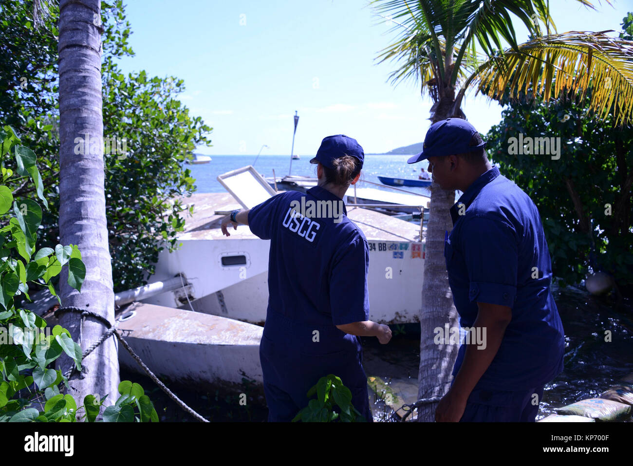 Team members with the Hurricane Maria ESF-10 Puerto Rico assess ...