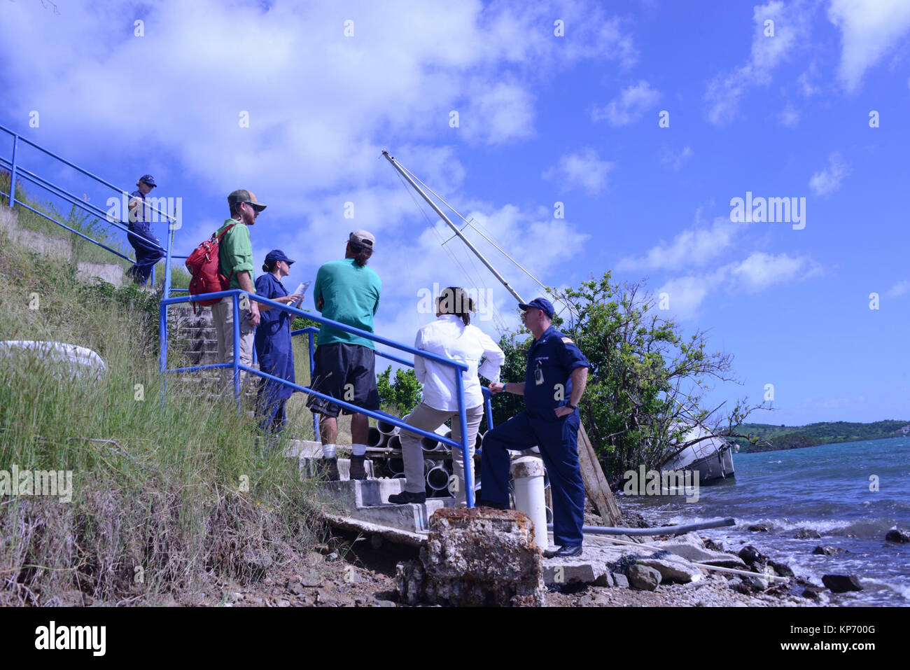 Team members with the Hurricane Maria ESF-10 Puerto Rico assess ...