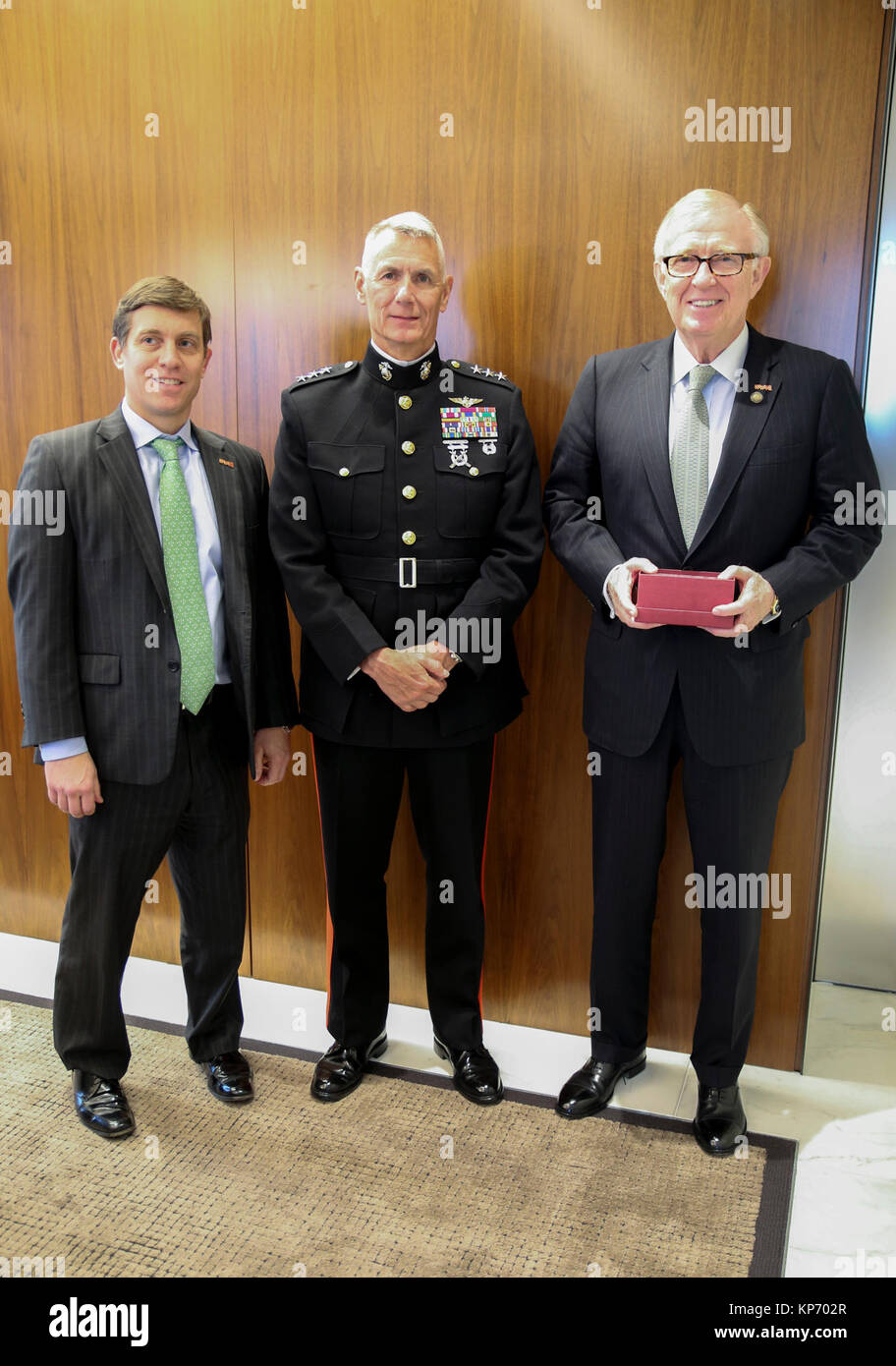 Christopher Perkins (left), the managing director of Citigroup, Lt. Gen ...