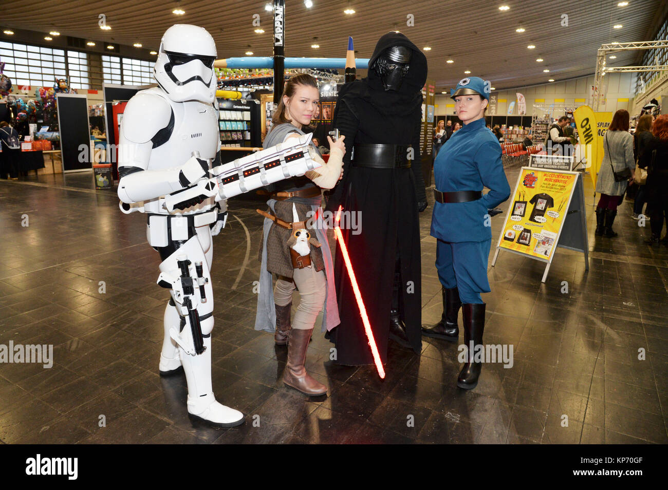 Cosplayers pose during the German Comic Con 2017 at Westfallenhallen on ...