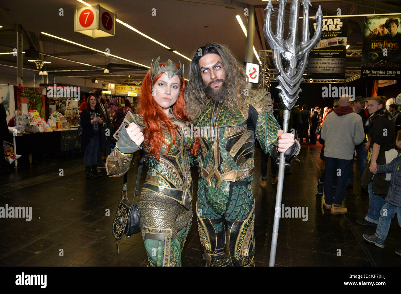 Cosplayers pose during the German Comic Con 2017 at Westfallenhallen on ...