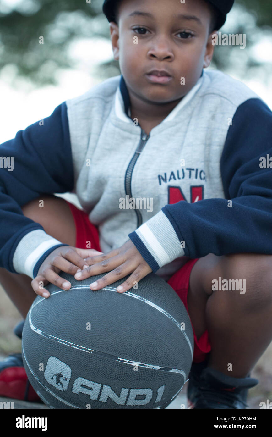 Brothers Playing Basketball Stock Photo - Alamy