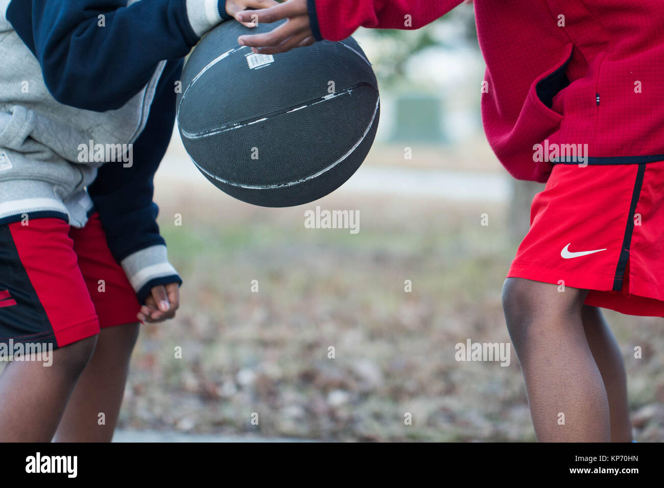 Brothers Playing Basketball Stock Photo - Alamy