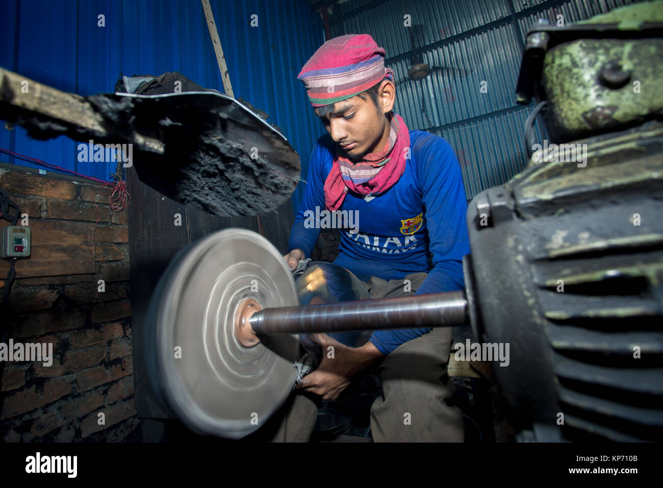 Spoon-Making Factory near of Burigonga River at Dhaka, Bangladesh Stock ...