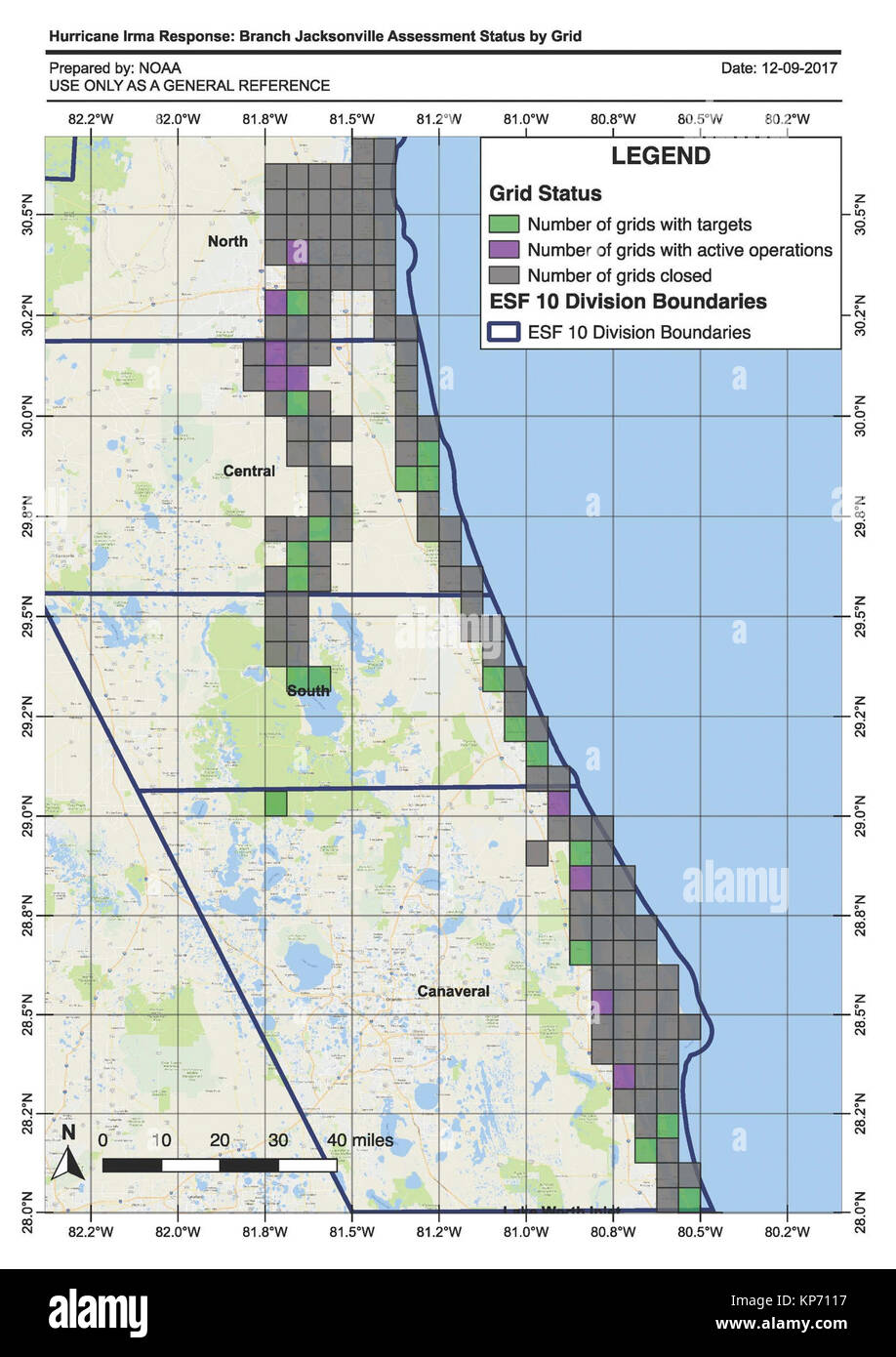 Hurricane Irma relief planning map Stock Photo - Alamy
