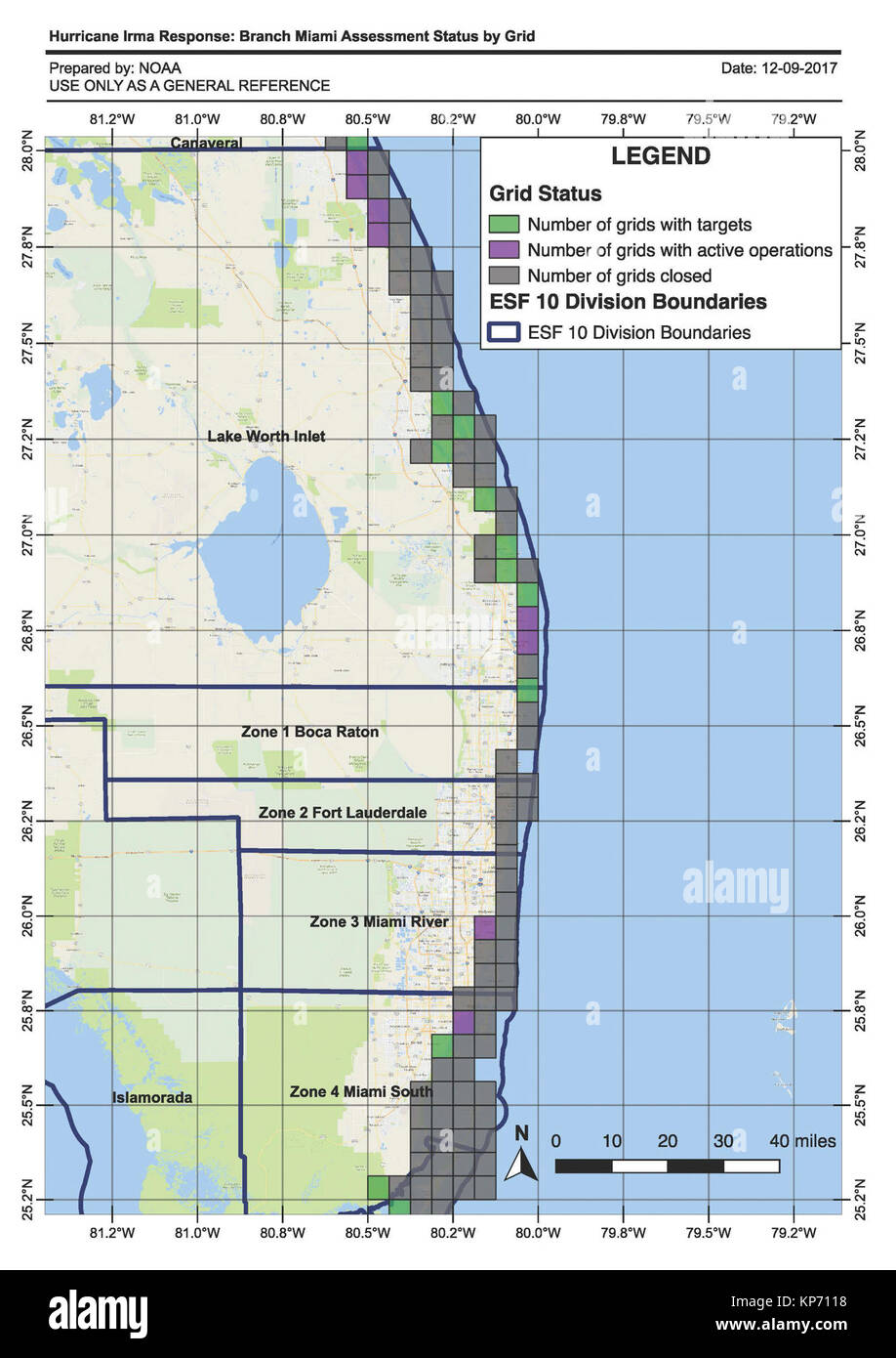 Hurricane Irma relief planning map Stock Photo - Alamy