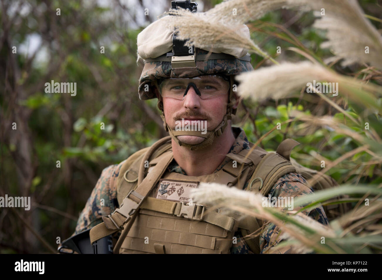 HM2 Brandon Thiele, a Navy corpsman with Alpha Company, Battalion ...