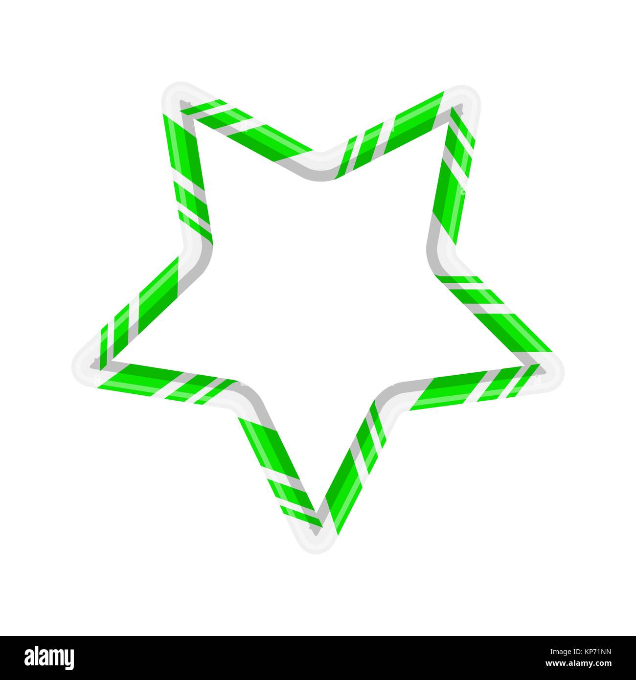 Candy cane star for christmas design isolated on white background Stock ...