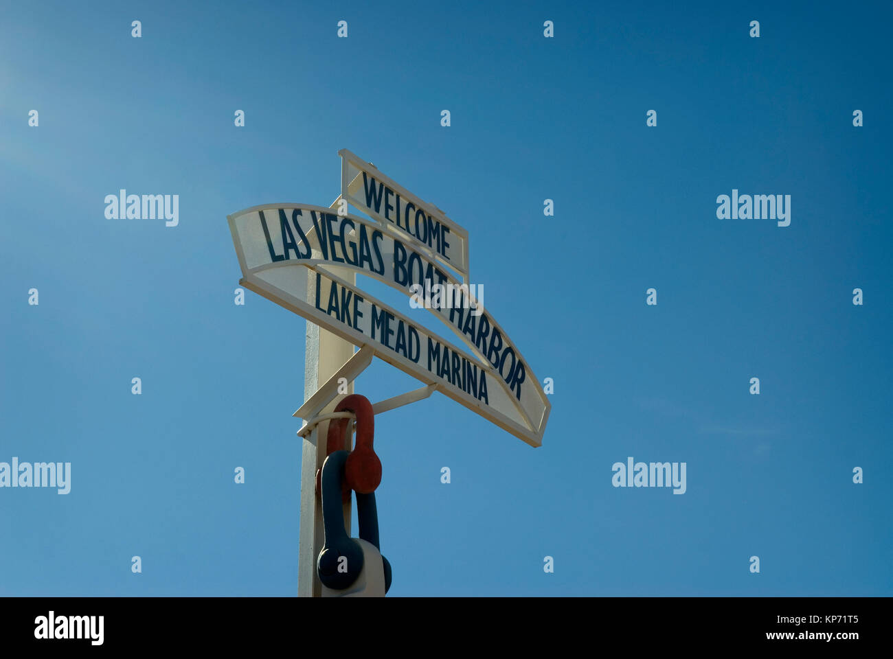 Lake Mead Marina sign Nevada, USA Stock Photo - Alamy