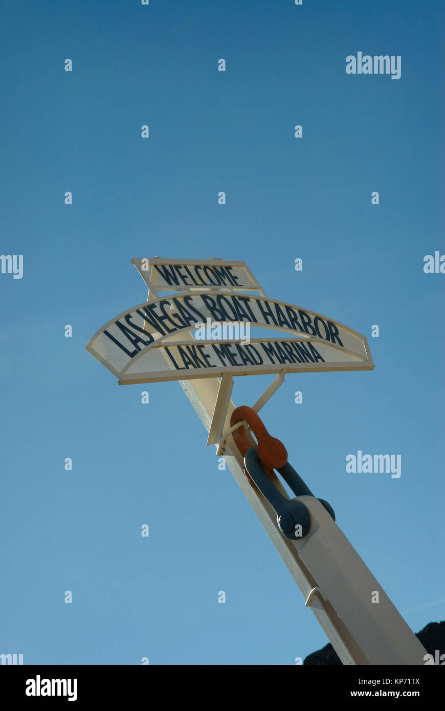 Lake Mead Marina sign Nevada, USA Stock Photo - Alamy