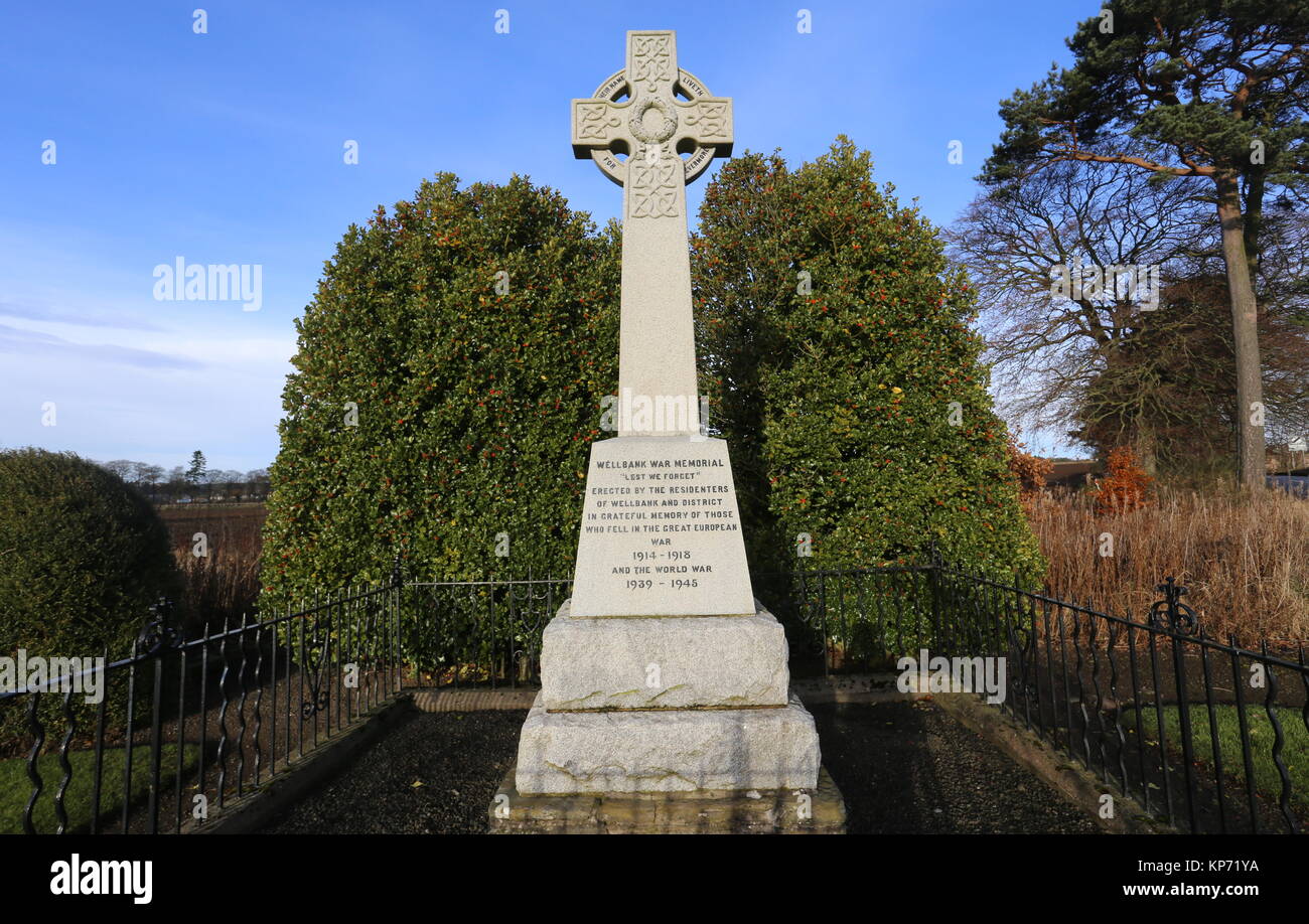 Wellbank war memorial Angus Scotland December 2017 Stock Photo - Alamy